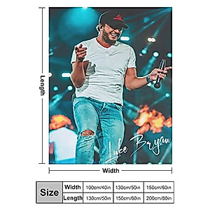 QIGUTRNG Luke Singer Star Bryan Throw Blankets Flannel Blanket Cozy for All Seasons 40"*50" （100 * 130cm）