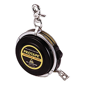 ProTape, Auto-Rewind Tape Measure (3/8" wide x 100' long),Nylon Coated Blade 47322 (900B), Increments by 1/8th of an inch.