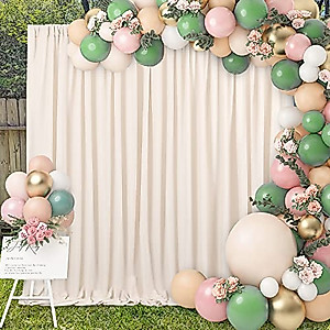 MoKoHouse 10ft x 8ft Champagne Backdrop Curtains for Parties Deep Champagne Backdrop Drape for Birthday Wedding 2 Panels 5ft x 8ft