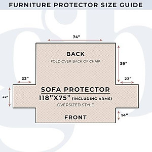 Patchwork Scalloped Printed Furniture Protector Stain Resistant Sofa Cover (Sofa, Grey)