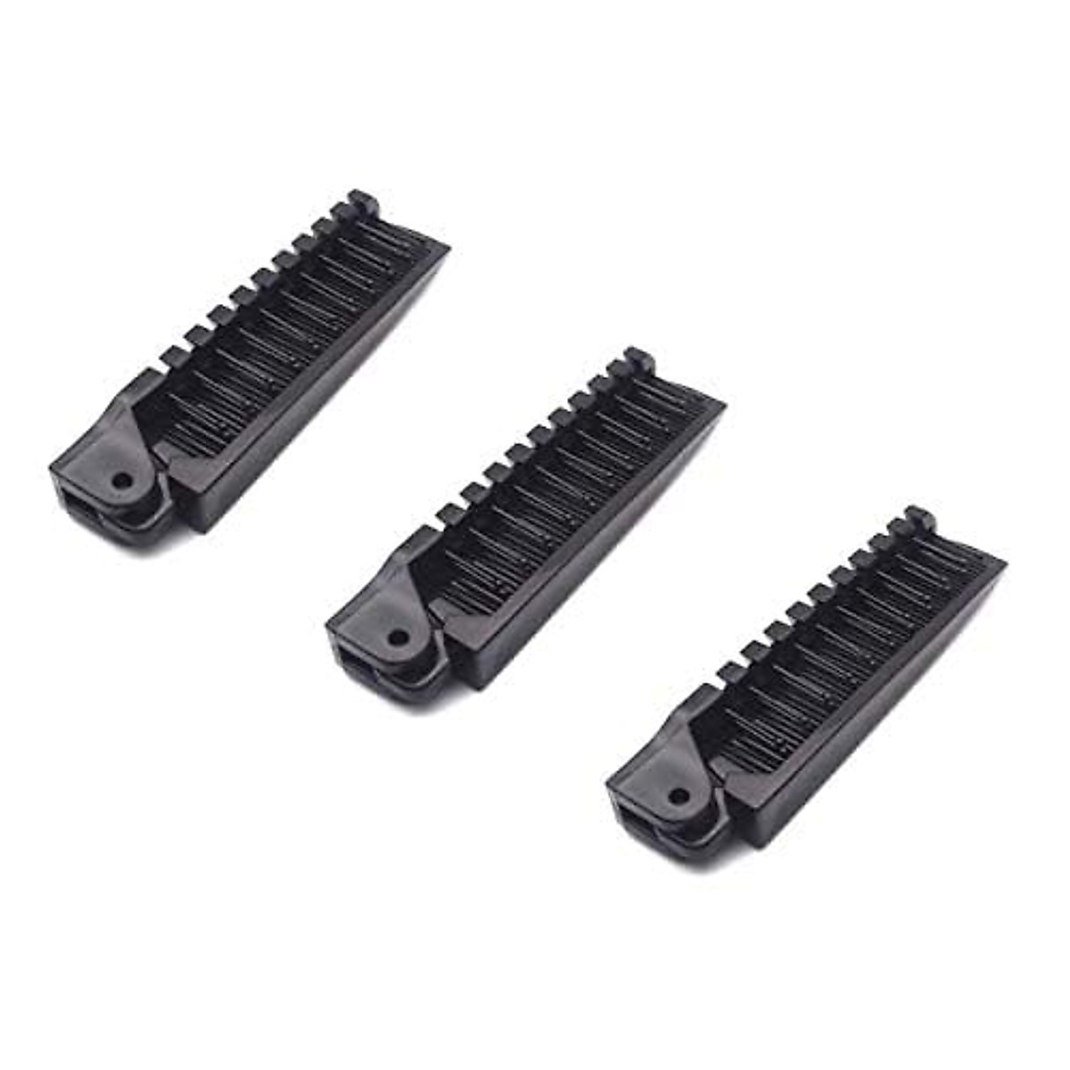 Aeyistry 3 Pcs Portable Travel Hair Comb Brush Foldable Massage Hair Comb Anti-static Hairdressing Tools Set(Black)