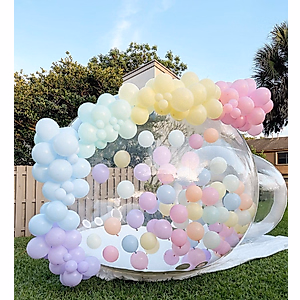 Inflatable Bubble House, 8.2ft/10ft/13.2ft/16.5ft Kids Balloon Clear Inflatable Bubble Tent Dome with Blower, Luxury 16.5ft Diameter Bubble House & 6.5ft Tunnel for Outdoor Backyard Festival Party