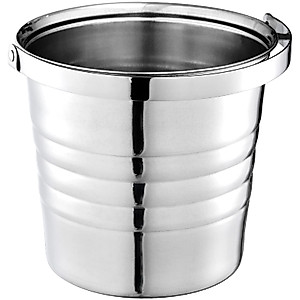 Elsjoy 3 Quart Stainless Steel Ice Bucket with Handle, Champagne Bucket Wine & Beer Chiller Metal Beverage Tub for Drinking, Bar, Party, Picnic