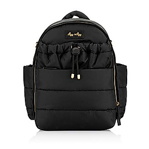 Itzy Ritzy Dream Diaper Bag Backpack - Compact Baby Backpack Diaper Bag with 14 Pockets, Changing Pad, Stroller Straps, Laptop Pocket & Comfortable Straps (Midnight Black)