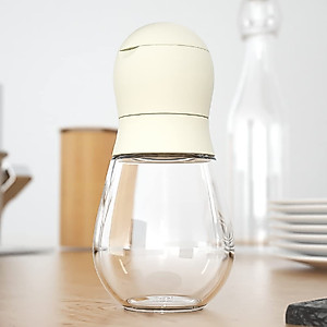 Bowling Pepper Mill Transparent Glass Seasoning Bottle Manual Grinder Spice Storage Bottles Containers Suitable for Grain Dry Chilli Coffee Beans