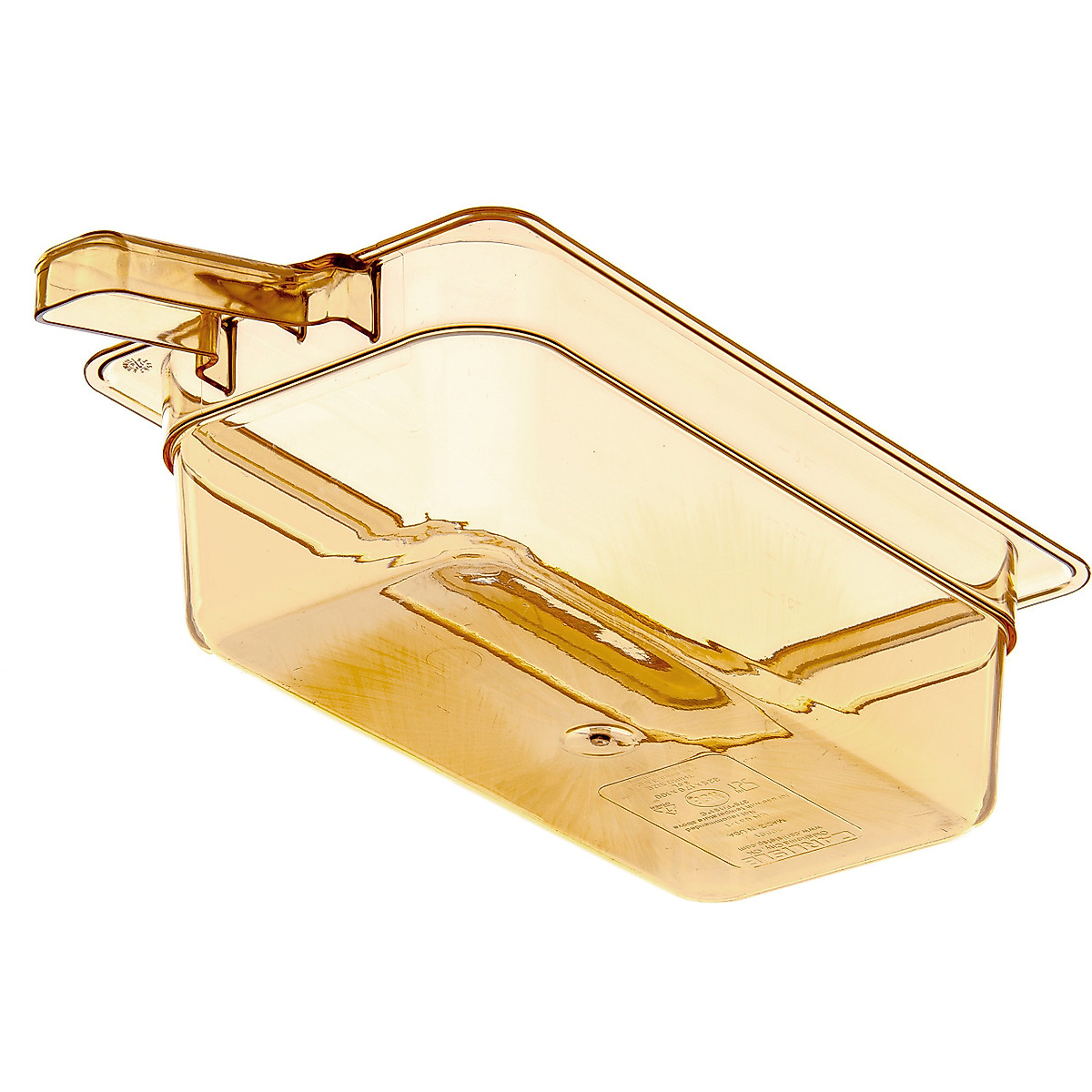 Carlisle FoodService Products 30861H13 StorPlus High Heat Food Pan with 1 Handle, 4" Deep, Third Size, Amber