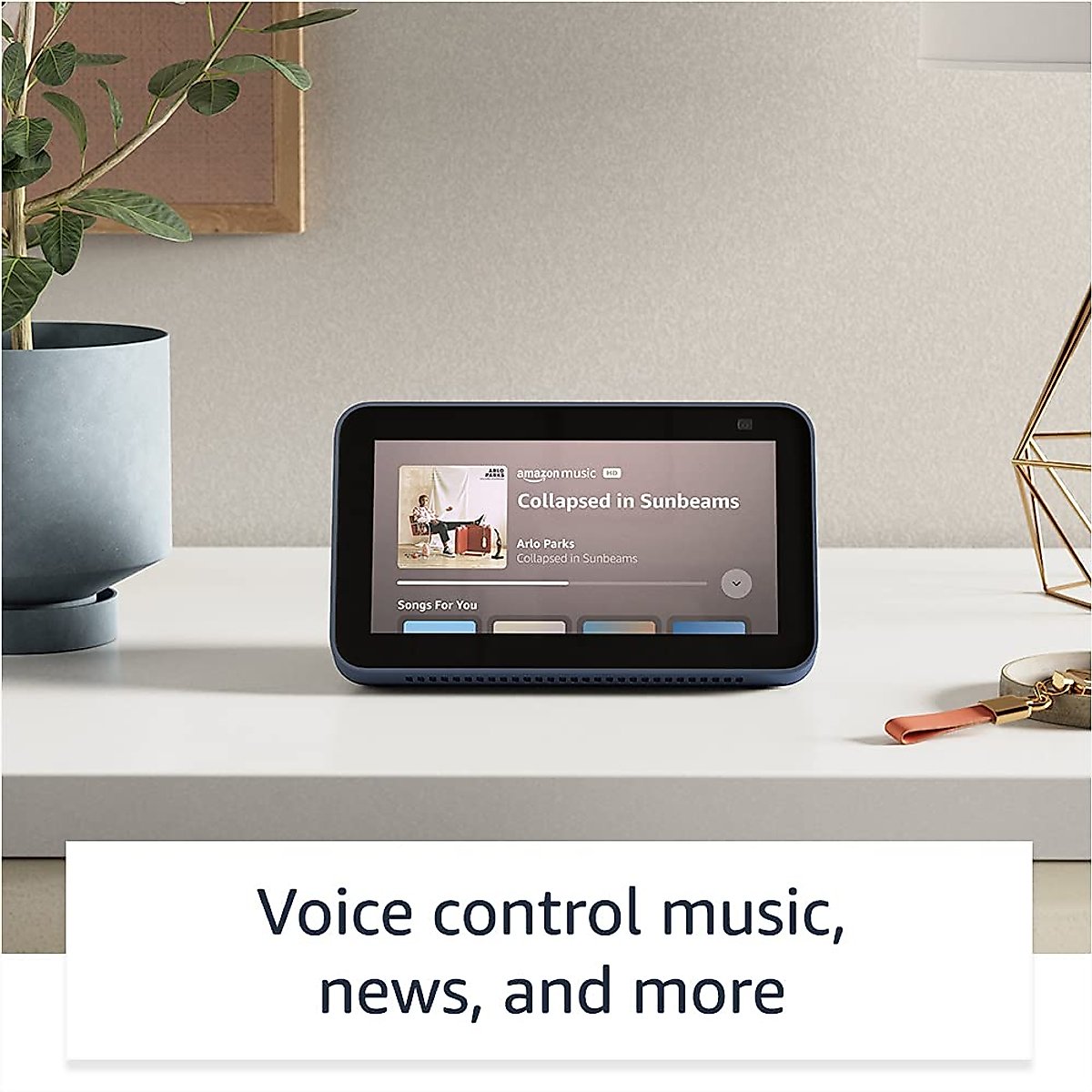 Certified Refurbished Echo Show 5 (2nd Gen, 2021 release) | Smart display with Alexa and 2 MP camera | Charcoal