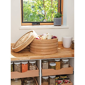 Bamboo Harvest Storage Basket, Stackable with Lid