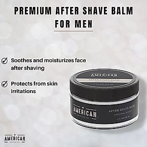 After Shave Balm for Smooth (Original Scent), Silky & Irritation Free Skin, Soothes and Moisturizes Face After Shaving, Treats Redness & Razor Burn, Post Shave Lotion by American Shaving Co - 4 Oz