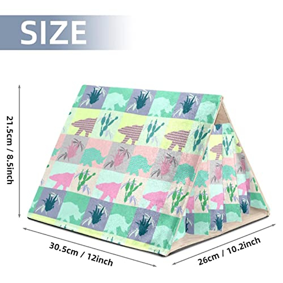 Y-DSIWX Guinea Pig Hideout Cozy Hamster House Cave for Bunny Chinchilla Hedgehog Small Animal Checkerboard Animals