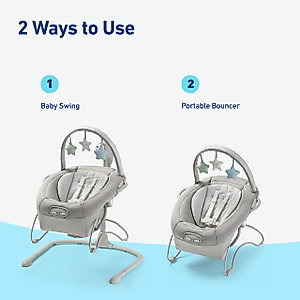 Graco Soothe 'n Sway LX Swing with Portable Bouncer, Modern Cottage Collection
