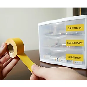 ChromaLabel 1 inch Clean Remove Color Code Labeling Tape, 500 inch Roll, Fluorescent Orange