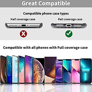 TACOMEGE Phone Tether Tab for iPhone, Cell Phone Lanyard Patch, Phone Strap Replacement Part for All Full Phone Cases (Black)