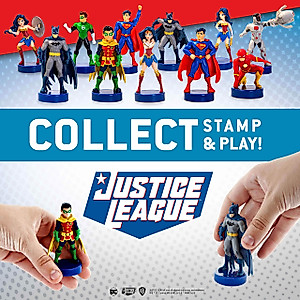 Justice League Toppers, 12-Pack – DC Toys, Stampers, Action Figures – Batman, Wonder Woman, Superman, Robin, The Flash, and More by PMI, 2.4 in, Ages 3+