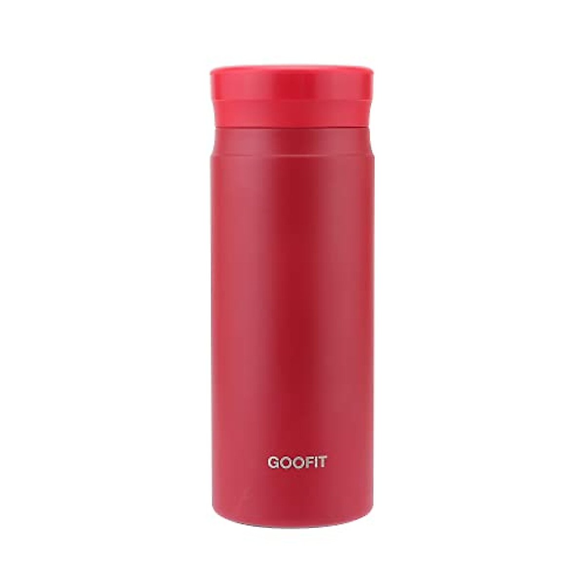 GOOFIT 7Oz Small Coffee Water Bottle Double Wall Vacuum Insulated Thermos for Kids and Women Keeps Cold 12H Hot 12H Red