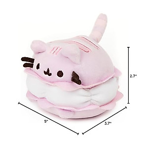 GUND Macaron Cookie Pusheen Sweet Dessert Squishy Plush Stuffed Animal Cat and Satisfyingly Stretchy Fabric, for Ages 8 and Up, Pink and White, 4”