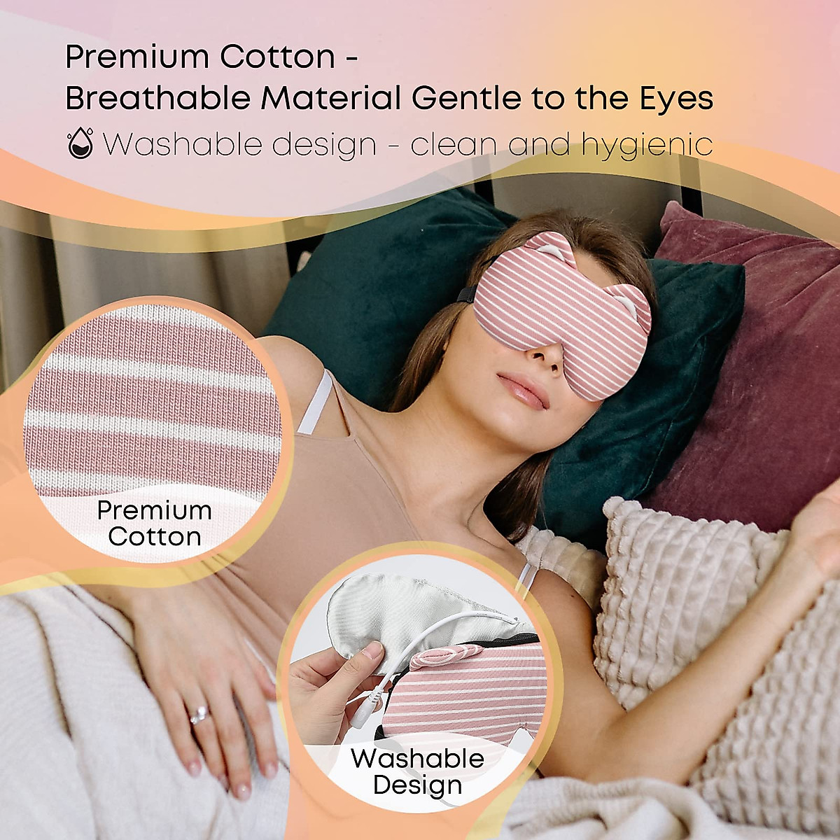 Heated Eye Mask for Dry Eyes - Stye Eye Treatment Dry Eye Mask for Dry Eyes Warm Compress for Eyes, Relieve Blepharitis, Pink Eye, Eye Hot Compress for Eye Dry Eye Therapy Mask Eye Warmer DiviniTi