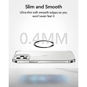 ESR HaloLock Universal MagSafe Ring, Magnetic Wireless Charging Conversion Kit, MagSafe Sticker, Compatible with iPhone 14/14 Plus/14 Pro/14 Pro Max/13/12 Series, Galaxy S22, 2 Pack, Black and Silver