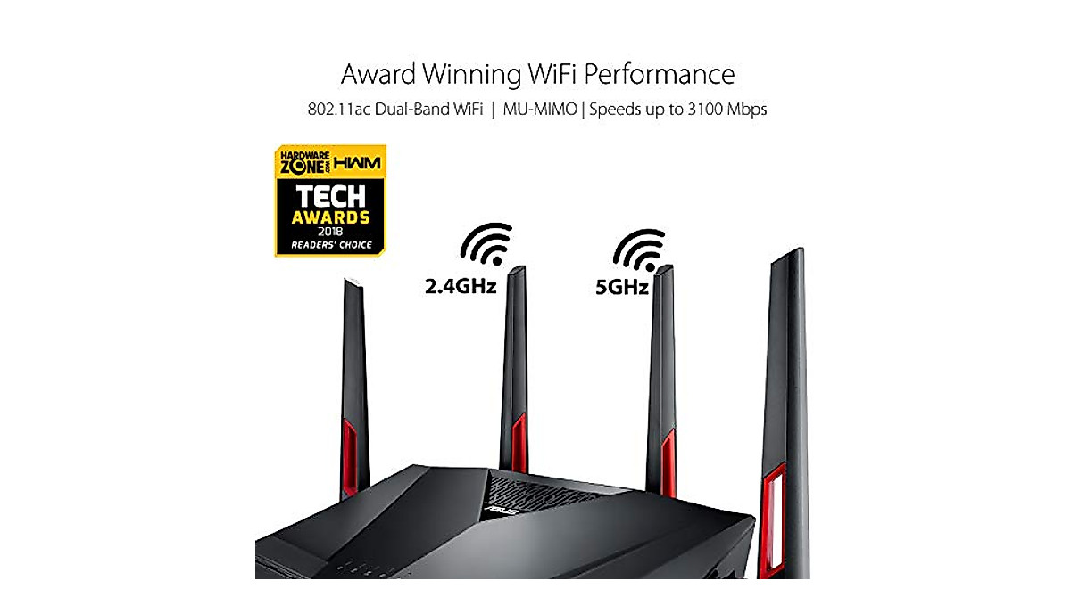 ASUS AC3100 RT-AC88U Gaming Router | Fast WiFi, Security, Ports