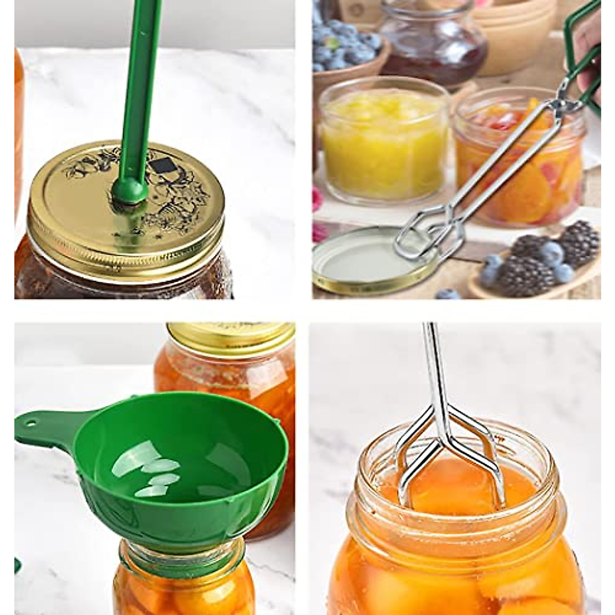 Lawei 8 Pcs Canning Kit, Stainless Steel Canning Supplies Starter Kit, Canning Rack Canning Essentials Tools Set for Mason Jars Home Canning Jars, Kitchen Tool Anti-Scald Clip Suit