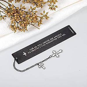 Holy Bible Bookmarks with Cross Chain for Christian Religious Easter Gifts for Kids Bookmarks for Book Lovers Women Men Bible Verses Book Marks for Kids Teen Friends Birthday Christmas Catholic Gifts