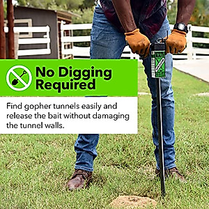 Yard Butler IGBA-1 Gopher Bait / Mole Bait Applicator - Vole Killer, Gopher Killer, & Mole Killer - Apply Poison Bait Pellets into a Pest Tunnel in Your Yard - Pest Control to Kill Moles and Gophers