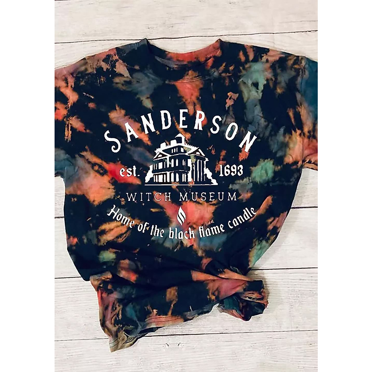 Sanderson Sisters Halloween Shirt Women Sanderson Bed and Breakfast Tee Hocus Pocus Funny Tshirt Fall Casual Shirt(Small,Tie Dye1)