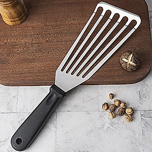 DEFUTAY Fish Turner spatula,Stainless Steel Slotted Turner,Kitchen Steak Spatula for Cooking,Flipping & Frying Fish, Meat, Eggs