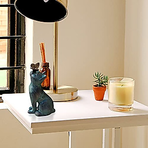 Cat and Butterfly Curiosity Garden Statue, Garden Cat Statue Outdoor Resin Statue Animal Sculpture Curious Cat Play with Butterfly Statue Garden Decoration Outdoor Statues for Patio Yard Lawn Porch