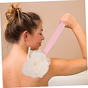 FRCOLOR Shower Brush Dry Brushing Body Brush Body loofah Shower Scrub Brush for Body Bath mesh Sponge exfoliating Body Puffs Back Scrubber Brush Back Skin Scrubber Bath Scrubber mesh Ball