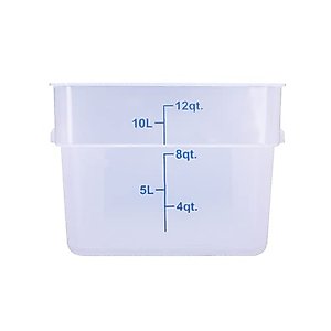 CenPro 29A-057 Square Food Storage Container - 12 Qt. Capacity - Translucent - NSF