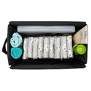 Baby Brezza Lucia Baby Diaper Bag Backpack and Tote – Carry How You Choose – Spacious but Compact Design with 12 Pockets and Slide Out Diaper Caddy, Graphite