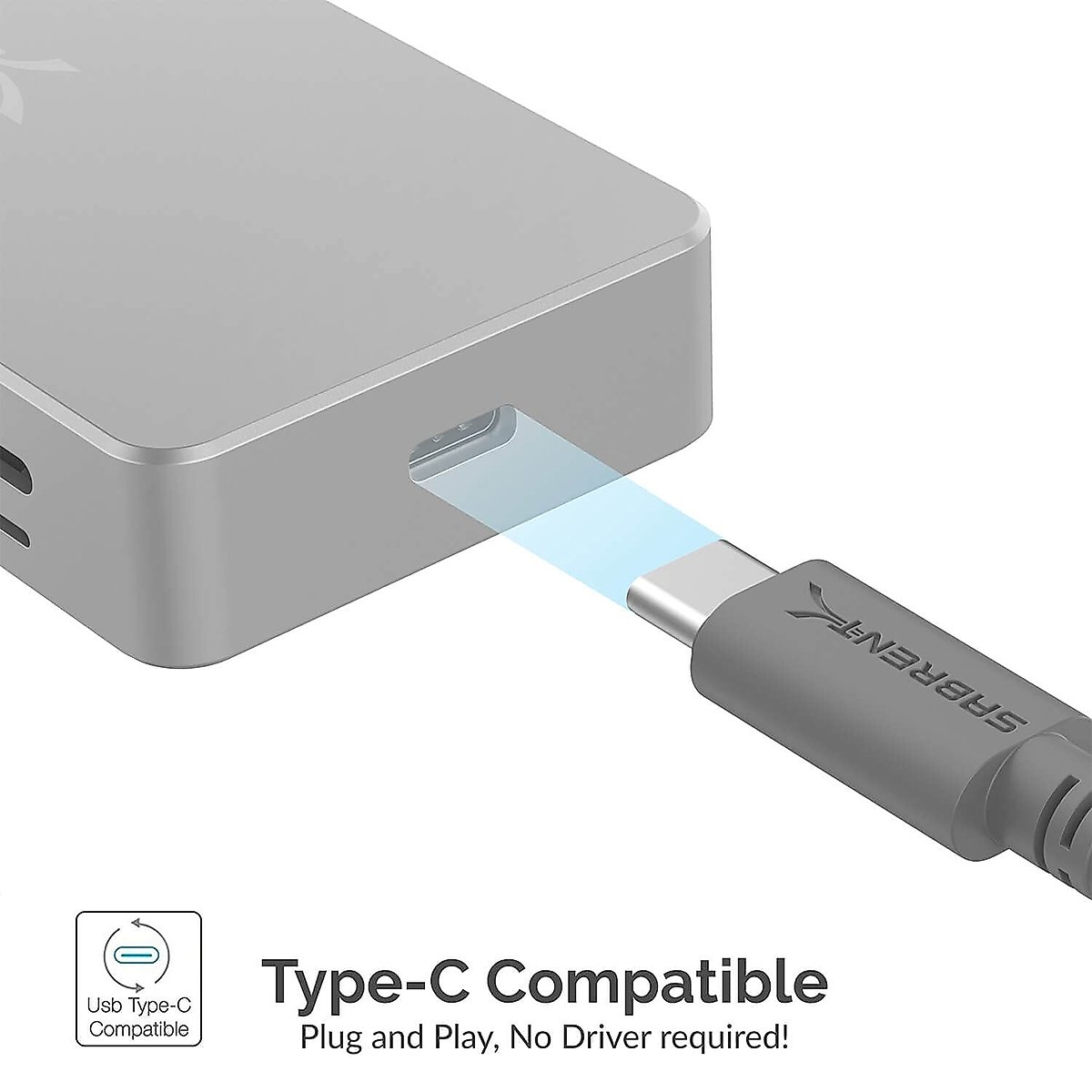 SABRENT USB C Hub,9 in 1 to HDMI 2.0 4K 30Hz Adapter with 1 Gbps RJ45 Ethernet,Pd Type C Pass Through Charging Port, SD/MicroSD, 2 USB 3.1 Ports, Laptop Docking Station MacBook(HB-UHPN)
