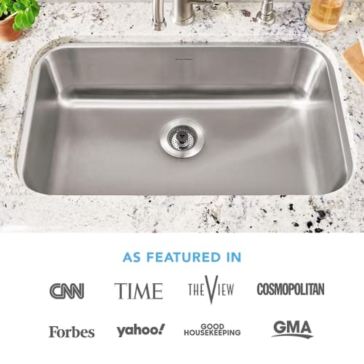 Kitchen SinkShroom Revolutionary Clog-Free Stainless Steel Sink Strainer, Chrome gray