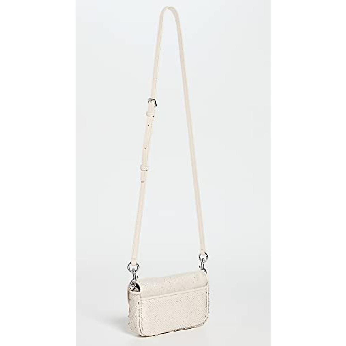 Marc Jacobs Women's The Mini Soft Shoulder Bag, Cream/Silver, One Size
