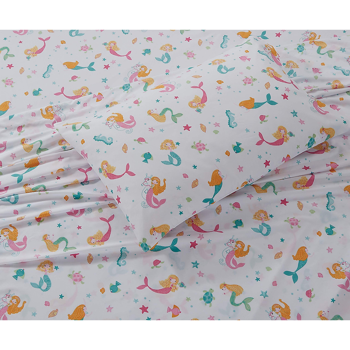 Size Sheet Set Pink Mermaid For Girls/Teens Mermaids Shells Fishes Turtles New # Pink Mermaid (Twin)