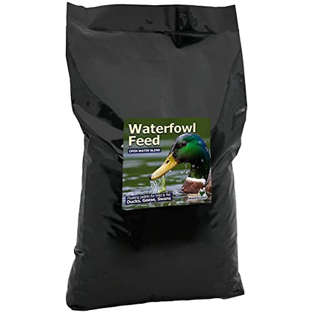 Natural Waterscapes Waterfowl Feed 20 lb Bag | Floating Pellets for Duck, Swan, Goose | for Wild and Pet Ducks