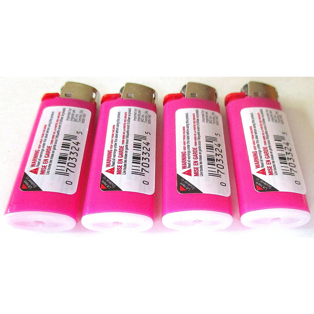 Bic Mini Hot Pink Lighters Lot of 4