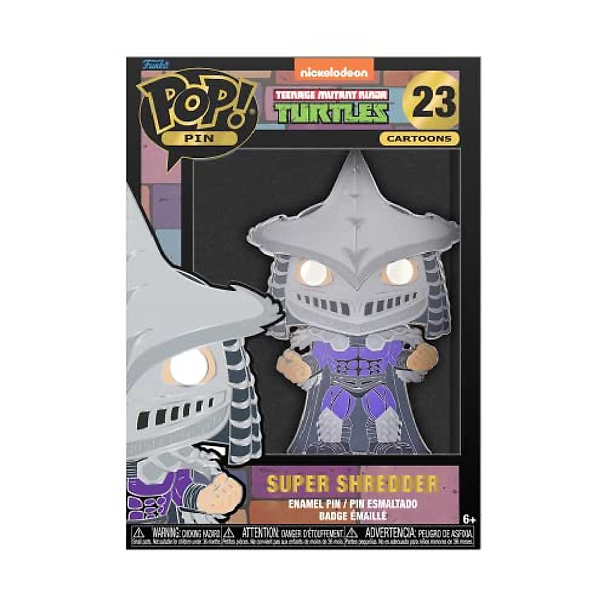 Funko Pop! Pin: Teenage Mutant Ninja Turtles - Super Shredder, Glow in The Dark, Chance of Chase