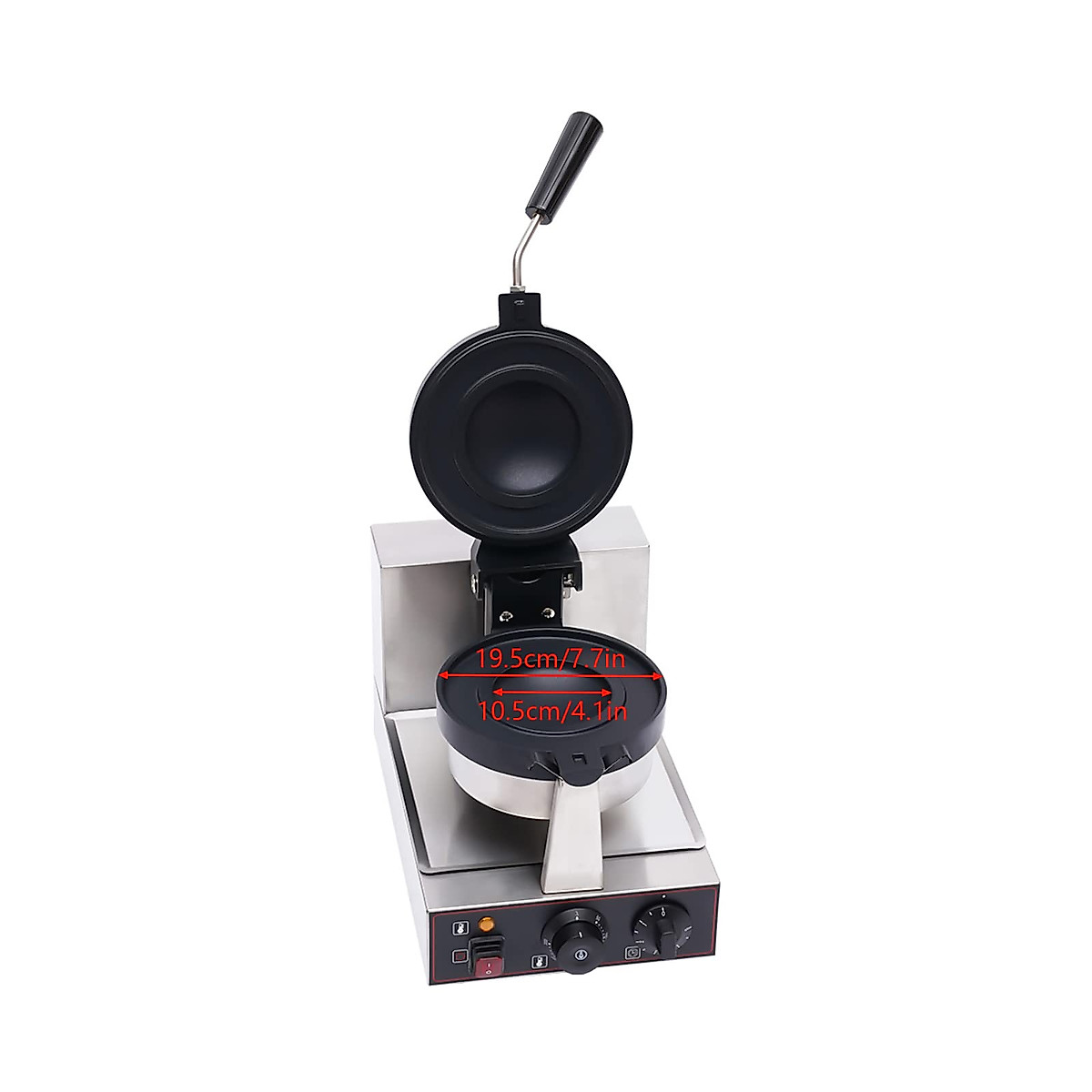 Commercial Ice Cream Burger Maker, 1000W Electric Burger Waffle Maker, 180° Rotating Non-stick Ice Cream Panini Press UFO Hamburger Baker Machine, Gelato Panini Press for Bakeries, Restaurants