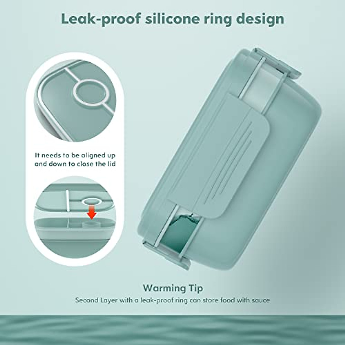 HOMETALL Bento Box Adult Lunch Box,3 Stackable Bento Lunch Containers for Adults, Modern Minimalist Design Bento Box with Utensil Set, Leak-Proof Lunchbox Bento Box for Dining Out, Work, Picnic