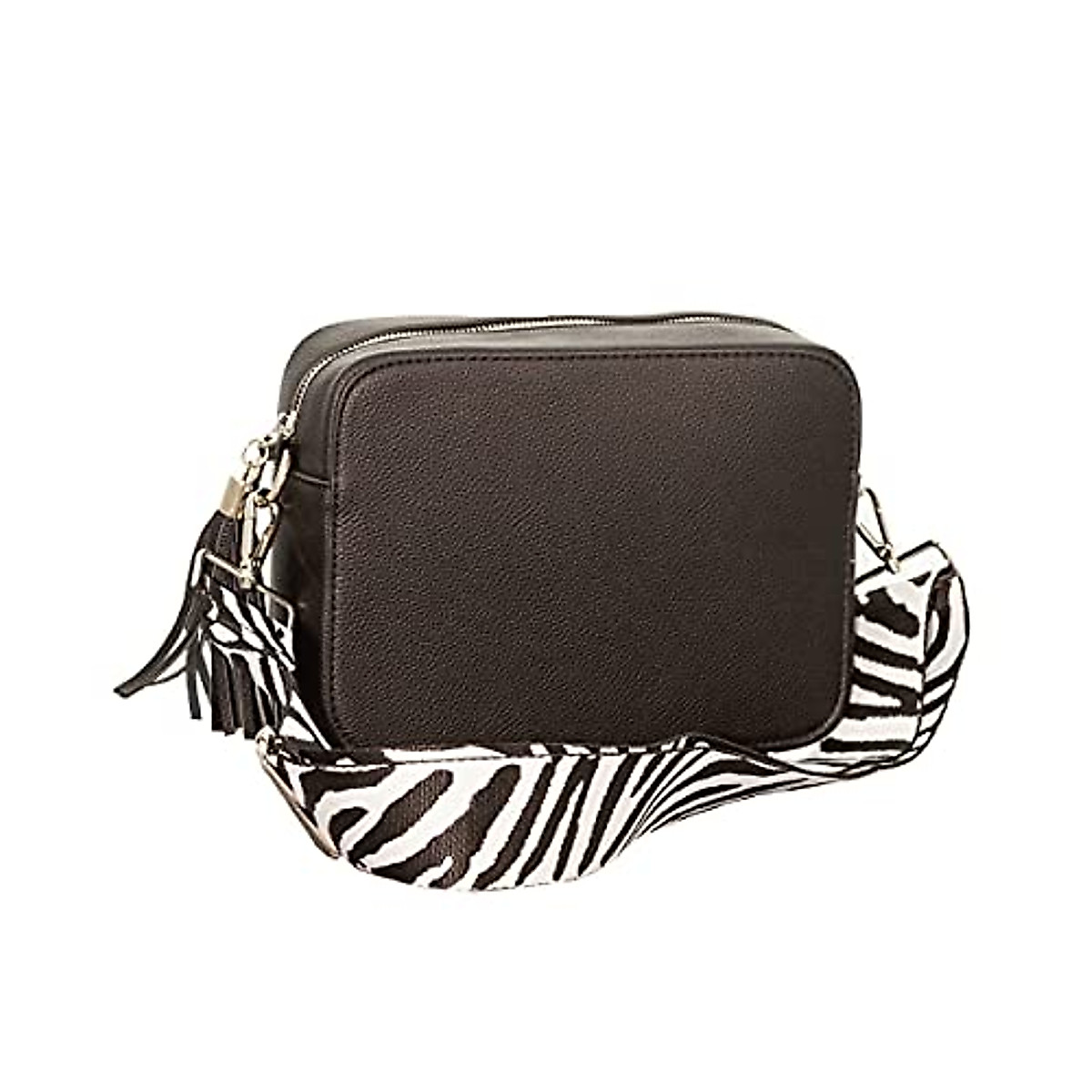 Pinafore Small Pebbled Vegan Leather Crossbody Bag (Black)