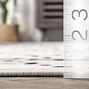 nuLOOM Mila Dotted Diamond Trellis Area Rug, 6' Round, Grey