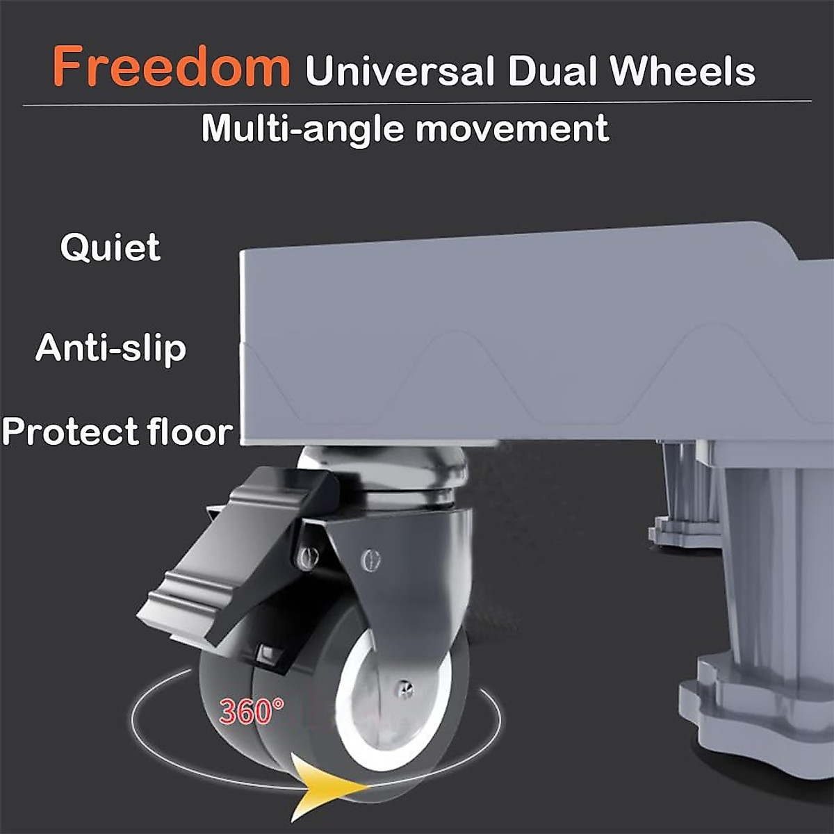 Washing Machine Stand Mini Fridge Stand Height Adjustable Washer and Dryer Pedestal Universal Stand Base with 4 Strong Heavy Duty Feet for Washing Machine Laundry and Refrigerator (Gray)