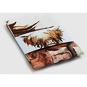 Clare Baird Creations Tea Towel in a Highland Cow Design