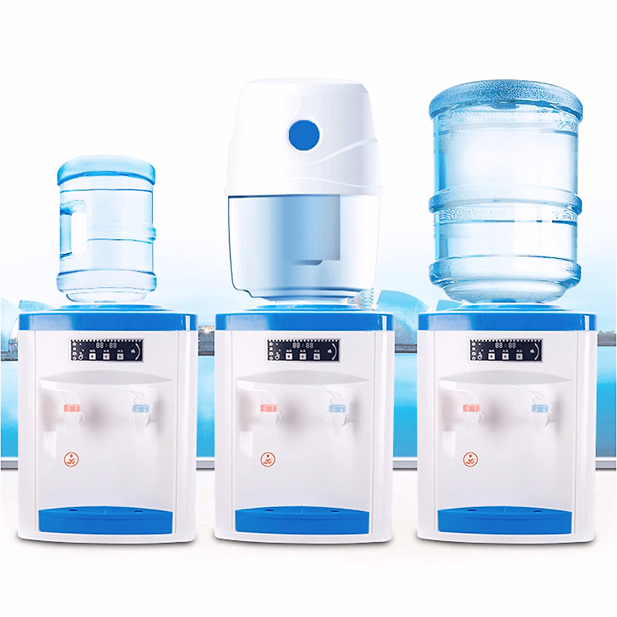 5 Gallon Top Loading Water Dispenser 304 Food Grade Liner Countertop Drinking Machine Desktop Electric Hot Cold Water Dispenser for Home Office