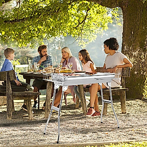 Compact and Foldable Stainless Steel Grill for Camping and Tailgating - Portable Charcoal BBQ Smoker with Removable Grate and Ash Adjustable Air Vents - Outdoor Cooking Made Easy