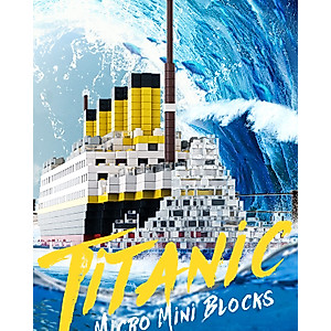 dOvOb Micro Mini Blocks Titanic Model Building Set with 2 Figure, 1872 Piece Mini Bricks Toy, Gift for Adults and Kids