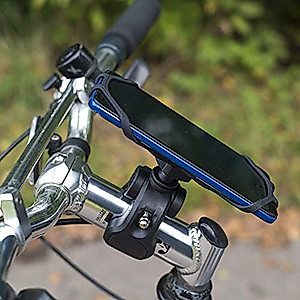 Universal Cell Phone Holder Mount - Golf Cart, Push Cart, Baby Stroller, Shopping Cart, Bike, Motorcycle, Boat, Spin Bike, Bicycle Handlebars - iPhone, Samsung Galaxy and Note, Pixel, Any Smartphone