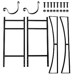 Goplus Firewood Rack, 33” Heavy Duty Metal Wood Log Holder with Removable Kindling Holder,Quick Set-up, Wood Storage Stacker, Fireplace Log Stand Organizer for Indoor & Outdoor Use
